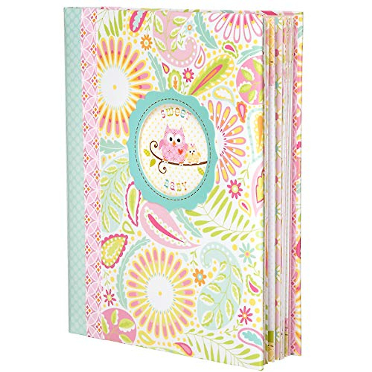 C.R. Gibson 'Sweet Baby' Pink Owl First Five Years Girl Memory Baby Book, 64pgs, 10'' W x 11.75'' H