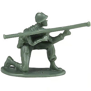 Zugar Land Classic US Army Men (36 Pieces) 2". Plastic. Green Toy Soldiers. Free Standing Designs. Great Party Favor Goodie Bag Filler. (1 Pack of 36 Army Men)
