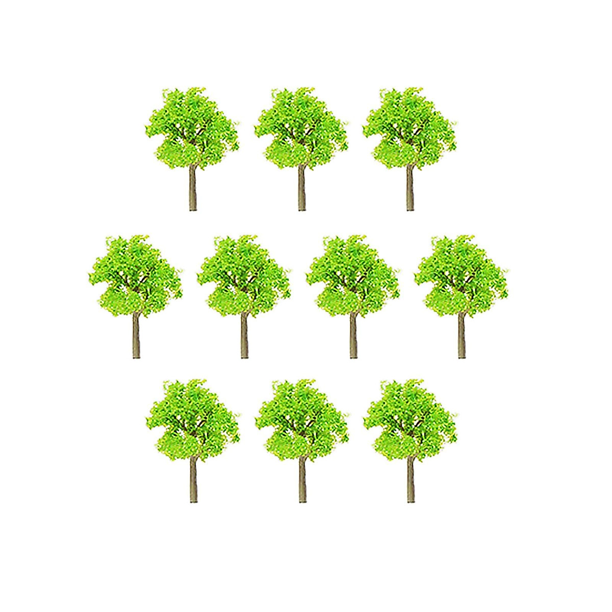 BESSTUUP 10pcs Model Trees 4/5.5/7/8.5/11.5cm Train Scenery Trees Diorama Trees Plastic Trees for Projects Model Train Landscape Kits - 4cm