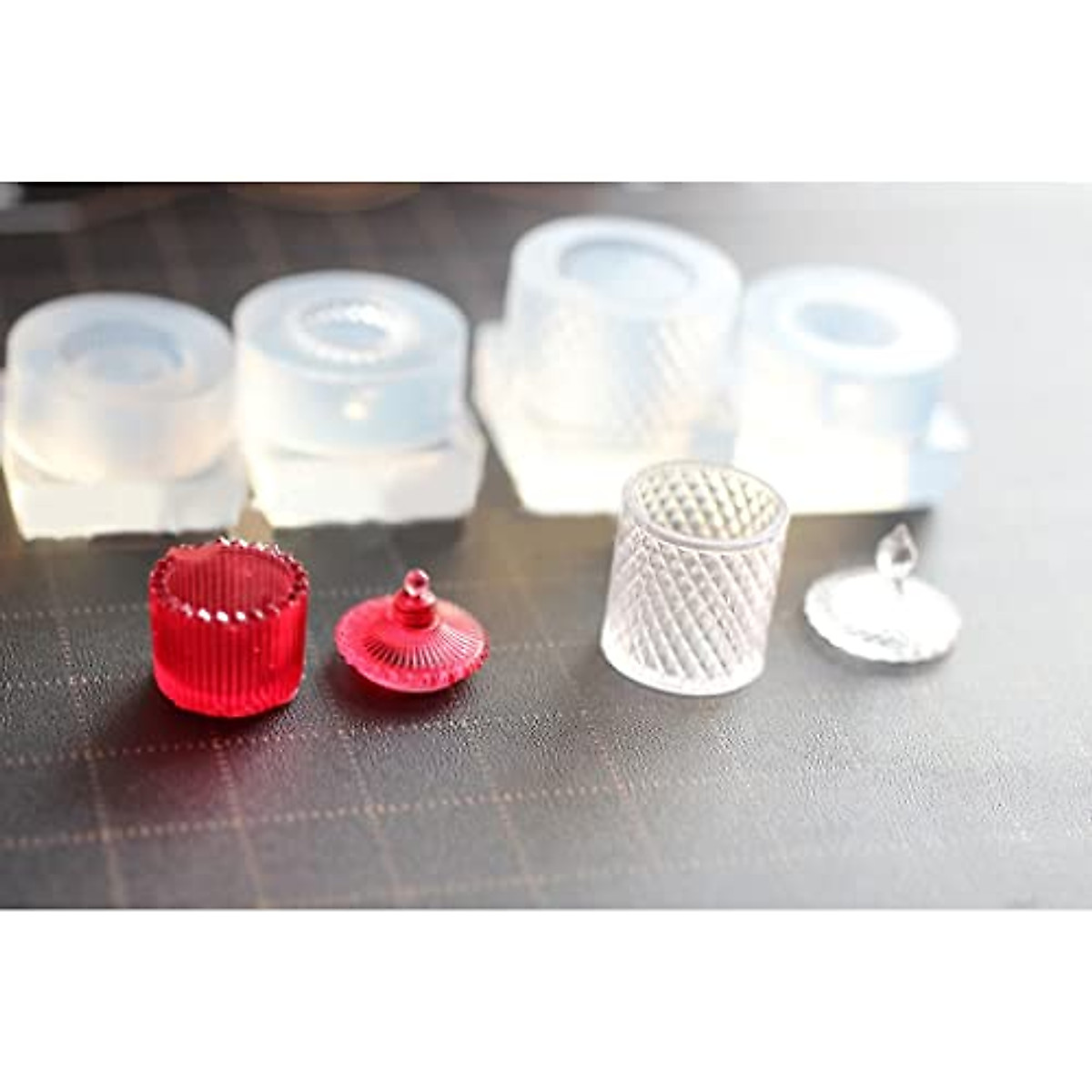 Lerpwige Mini Tray Candy Cans Silicone Mold Epoxy Resin Mold DIY Jewelry Tools Desktop Ornament Crafts Making Supplies Non-Stick