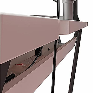 NTENSE Genesis Gaming L-Shaped Desk with CPU Stand, Corner Desk, Home Gaming Desk, Writing Workstation, Battle Station, Ergonomic Desk, Space Saving, White