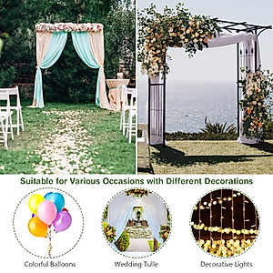 Giantex Garden Arbor Wedding Arch for Ceremony Party, Metal Trellis Archway for Climbing Plants Rose Grape Vines, Steel Frame Pergola Decoration for Backyard Patio Lawn Pathway, Easy to Assemble