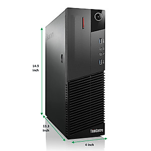 Lenovo Personal Computer Tower with Intel Core i5 Processor, 16GB Memory, 128GB M.2 SSD, 2TB Hard Drive, Dual 27-Inch FHD LED Monitors, Windows 10 Pro, 90-Day Warranty (Renewed)