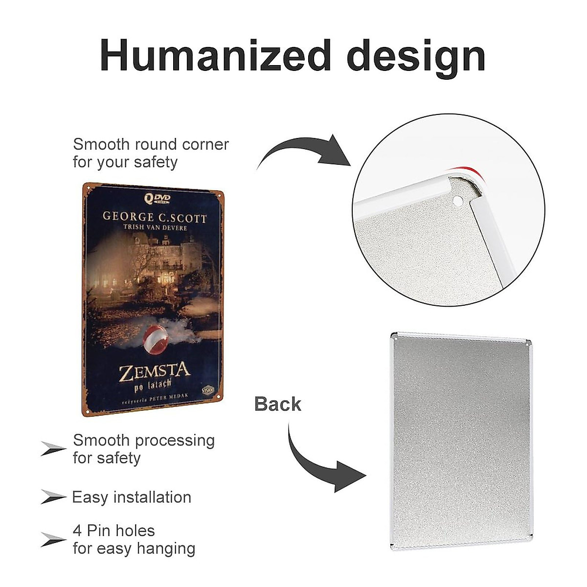 The Changeling Professional Tin Poster- Ideal Wall Decor for Bars, Cafes, Offices, Restaurants, Homes, Gardens, Shops, Clubs - 12 X 8 Inches