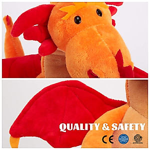 Glow Guards 12’’ Musical Light up Charizard Dragon Stuffed Animal Plush Toy Night Lights Doll Holiday and Birthday Gifts for Kids