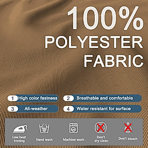 ClawsCover 12Pack Outdoor Seat and Back Cushions Replacement Covers Fit for 6Pieces 5-Seater Wicker Rattan Patio Furniture Conversation Set Sectional Couch Chairs,Taupe-Include Cover Only