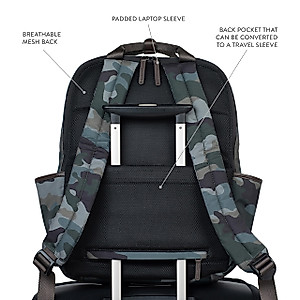 TWELVElittle Unisex Courage Backpack Diaper Bag with Changing Pad, Multiple Insulated Pockets in Camo