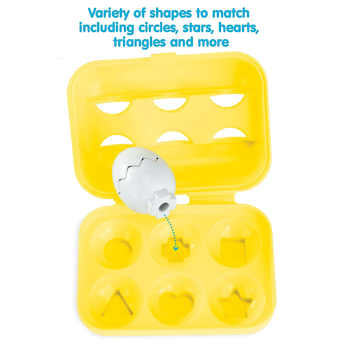 Kidoozie Peek N Peep Eggs - Mentally Stimulating Sorting & Stacking Toy for Ages 1 and Up - A Fun Way to Build Hand-Eye Coordinaton!