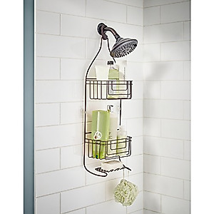 Franklin Brass 193295-CBZ IncrediGrip Bathroom Over-the-Showerhead Caddy for Shampoo, Conditioner, Soap, Classic Bronze