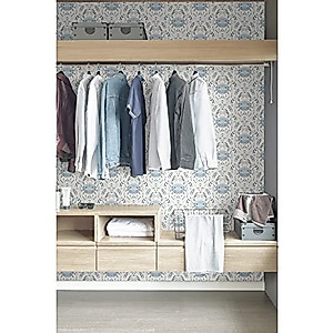 NuWallpaper Blue Shellby Peel & Stick Wallpaper