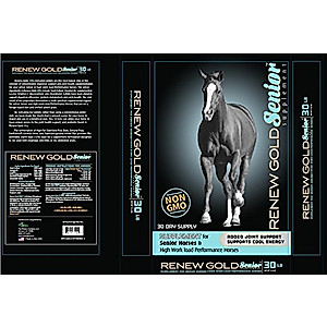 Renew Gold Supplement for Senior Horses | High-Fat Stabilized Rice Bran and CoolStance Coconut Meal | 30 Pounds