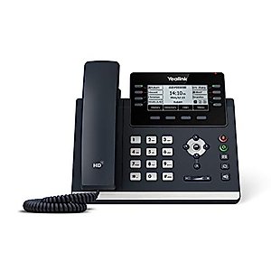 Yealink T43U IP Phone, 12 VoIP Accounts. 3.7-Inch Graphical Display. Dual USB 2.0, Dual-Port Gigabit Ethernet, 802.3af PoE, Power Adapter Not Included (SIP-T43U) (Renewed)
