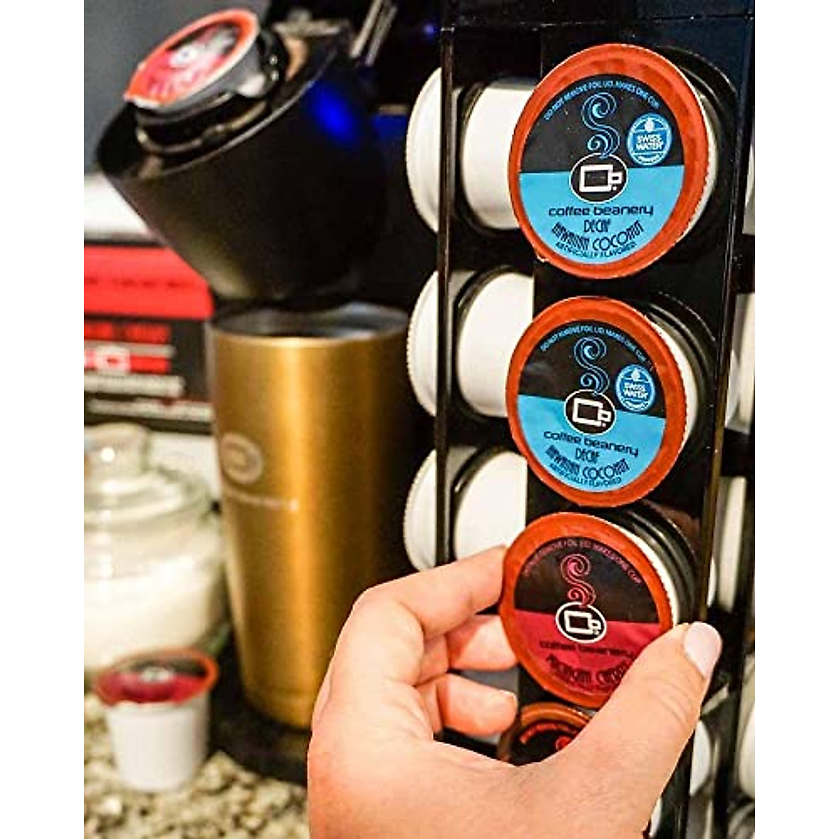 Michigan Cherry Decaf Coffee Pods by Coffee Beanery | 12ct Flavored Decaf Coffee Pods Medium Roast Coffee Pods| 100% Specialty Arabica Coffee| Gourmet Coffee Pods