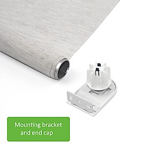 Rollerhouses Roller Shade Brackets with Mechanism Roller Shade Clutch+Skyline Mounting Brackets + End Plug for 1 1/4" Tube, White