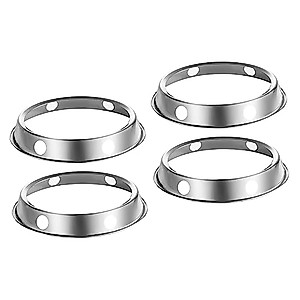 Alipis 4 Pcs Wok Rack Gas Burner Bassinet Stand Stainless Steel Saute Pan Pressure Cooker Steam Rack Gas Stove Range Wok Stand Heat-Proof Pot Stand Heat-Proof Pot Holder Steam Holder Air