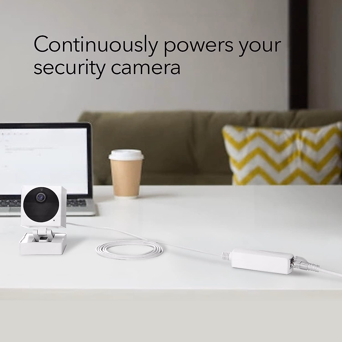 Wasserstein PoE Adapter Compatible with Wyze Cam V4/V3/V3 Pro, Wyze Cam Outdoor and Wyze Cam OG - Continuously Power Your Security Cam with USB Ethernet Adapter