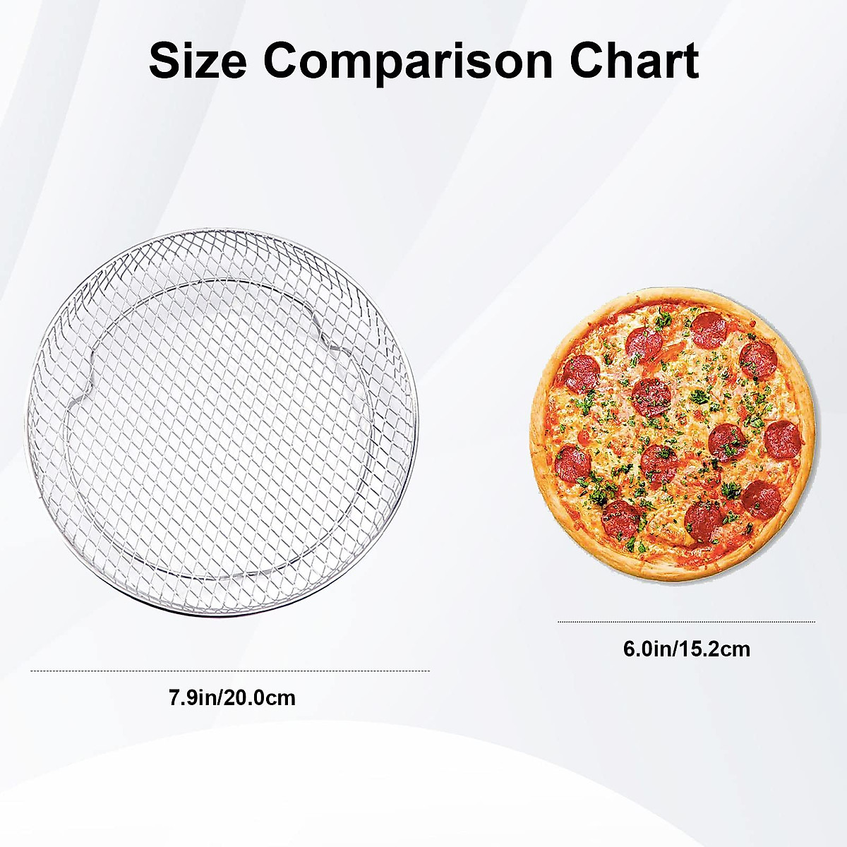 PMIIO Air Fryer Racks 3 Pack Stackable Racks Air fryer universal accessories with Cooking Tongs, Fit all 4.2QT - 5.8QT air fryer,Oven,Pressure Cooker