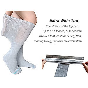 2 Pairs Walking Boot Socks for Orthopedic Walker Brace, Replacement Sock Liner Knee High Tube Socks Under Air Cam Walkers and Fracture Boot, Medical Air Cast Socks for Surgical Leg Cover