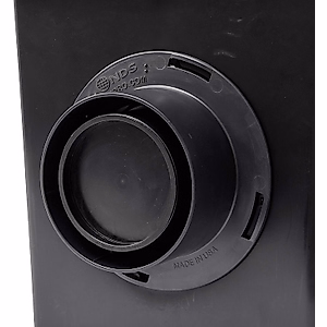 NDS 1200BKITRTL1PK Square Kit with 2-Opening Catch Basin, 2 Adapters, 1 Outlet Plug, and 1 Plastic Drain Grate, 12-Inch, for Lawns, Landscaped Areas, Black