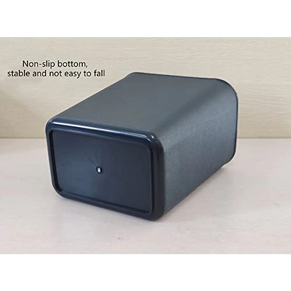 HOLTPHILI Small Trash Can 2.5 Gallon Waste Basket Garbage Can for Bathroom Hotels Inns Office Bedroom (Black, 2 Pack)