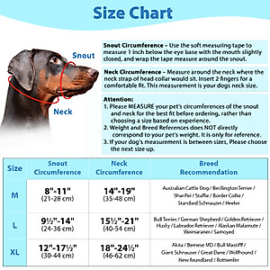 BARKLESS Soft Dog Head Collar, Padded No Pull Head Halter, Dog Training Nose Leash with Safety Link for Medium Large Dogs, Adjustable Muzzle Leash, Easy Control for Dog Walks(Black, M)