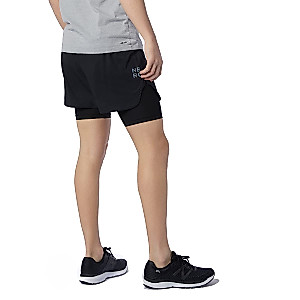 New Balance mens Q Speed Fuel 2 in 1 5 Inch Shorts, Black, XX-Large US