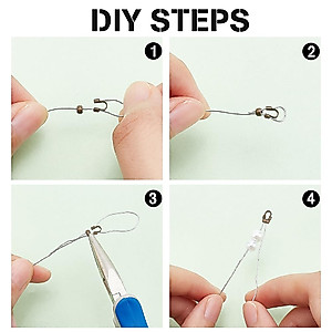 PandaHall Elite 540 Pcs 6 Colors Brass Wire Guardian Wire Cable Protector U Shape Wire Guard Loops for Earring Bracelet Jewelry Making