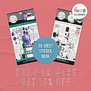 The Happy Planner Sticker Pack for Calendars, Journals and Projects –Multi-Color, Easy Peel – Scrapbook Accessories – Stargazer Theme – 30 Sheets, 567 Stickers Total