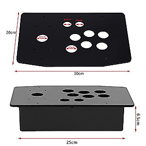 FECAMOS Arcade Set, Arcade Case Arcade Game Panel Not Assembled 11.81x7.87inch for Arcade Game Classic Games