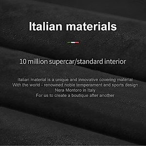 FDAIUN Car Gear Shift Box Panel Frame Shift Knob Cover Alcantara Style Interior Decoration Accessories for Ford Mustang 2015 2016 2017 2018 2019 2020 2021 2022（Black 1pcs）