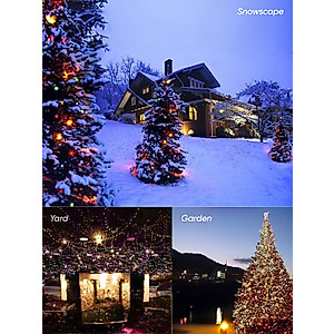 Twinkle Star Outdoor Halloween Lights Battery Operated 50 LED Mini String Light with 8 Modes, 16ft Waterproof Fairy Lights for Garden Patio Wedding Wreath Party Decoration (Orange, 2 Pack)