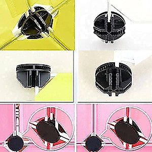 PETIT MANON Wire Cube Connectors - 24 PCS Wire Grid Cube Plastic Connectors for Wire Storage Cubes/Modular Closet/Wire Shelving
