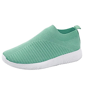 ZHOUXINGB Slippers for Women, Slip On Shoes for Women Outdoor Sandals for Home Sneakers Steel Toe Shoes Cute Boots Dressy Sandals Women Heels Dressy Mint Green