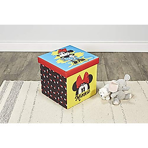 Disney Minnie Mouse Storage Ottoman, 15” Toy Box
