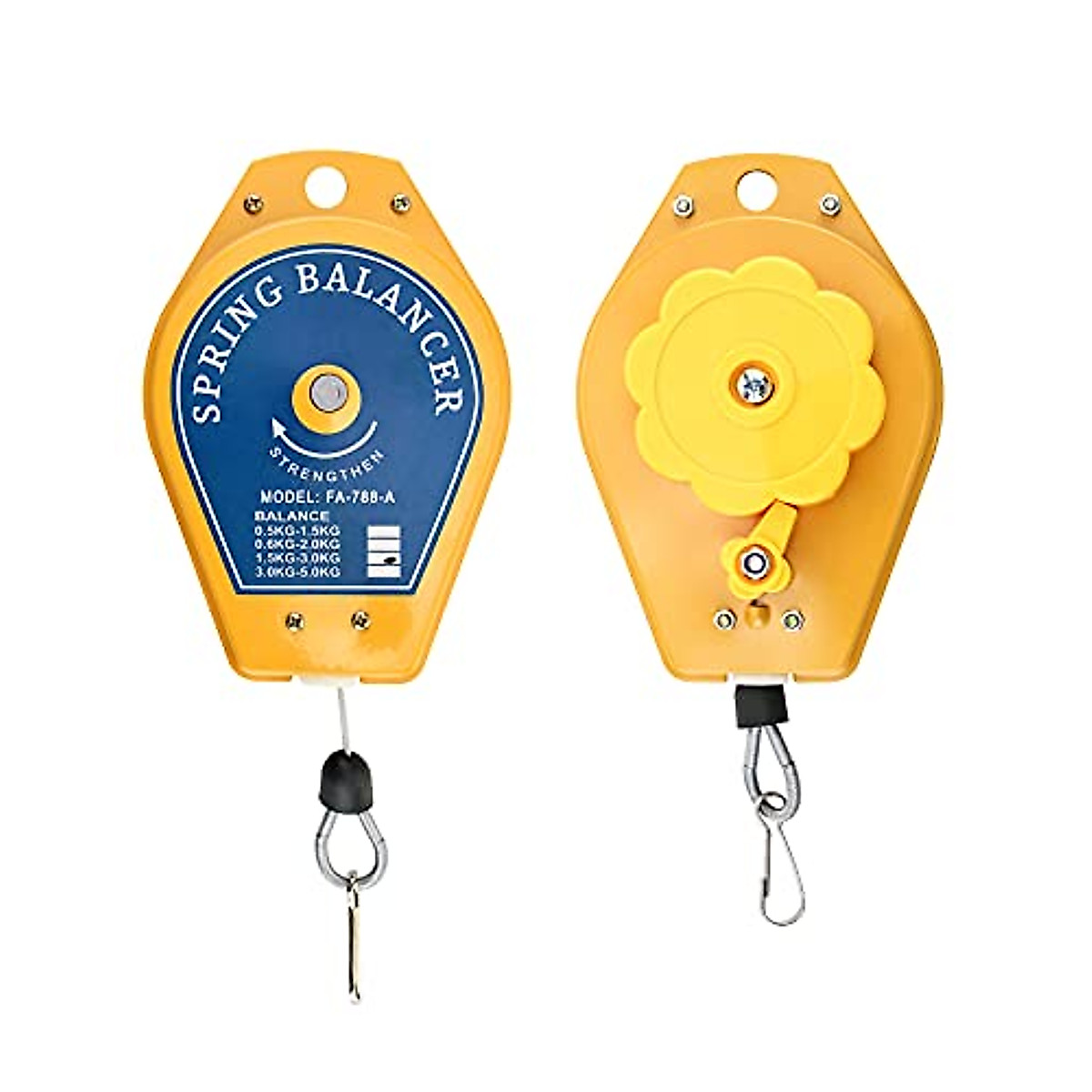 QWORK Spring Balancer, 3.3lbs - 6.6lbs Bearing Retractable Tool Fixture Holder for Assembly-line