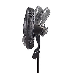Lasko 1843 18″ Remote Control Cyclone Pedestal Fan with Built-in Timer, Black Features Oscillating Movement and Adjustable Height