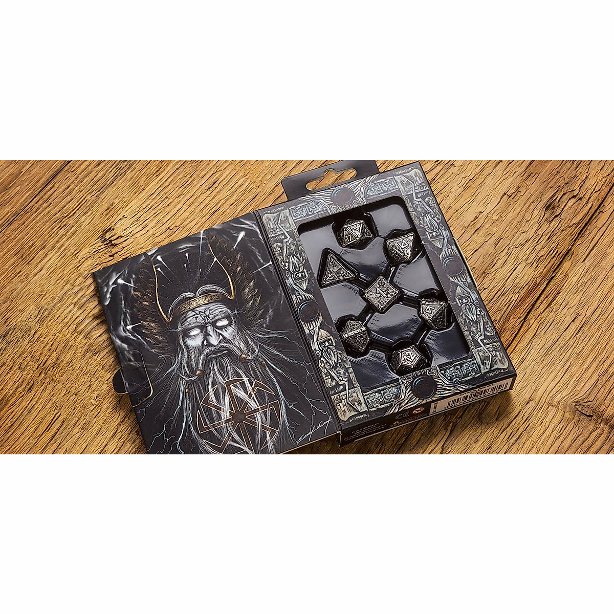 Q Workshop Metal Mythical 7 Polyhedral Ornamented Dice Set