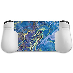 MightySkins Glossy Glitter Skin Compatible with Logitech G Cloud Gaming Handheld - Blue Pour | Protective, Durable High-Gloss Glitter Finish | Easy to Apply | Made in The USA