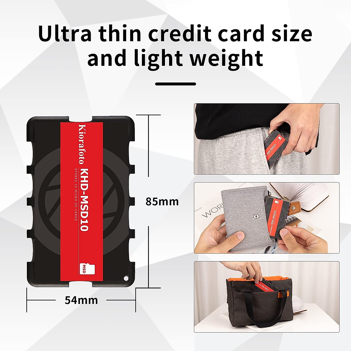 Memory Card Case + USB 3.0 Hub Splitter：Credit Card Size Memory Card with 4 Ports USB 3.0 Hub Splitter