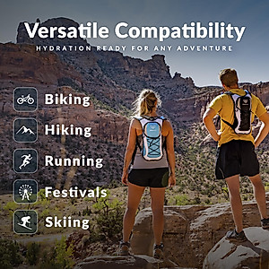 Water Buffalo Hydration Bladder - Water Bladder for Hiking Backpack - Leak Proof 2L Hydration Bladder - includes Hydration Bladder Cleaning Kit - Oasis 2 Liter Hydration Bladder