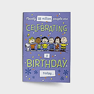 DaySpring - Peanuts - Happy Birthday - 4 Design Assortment with Scripture - 12 Boxed Cards & Envelopes (J0381)