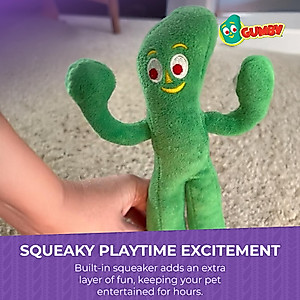 Multipet Gumby Plush Filled Dog Toy, Green, 9 inch (Pack of 1)