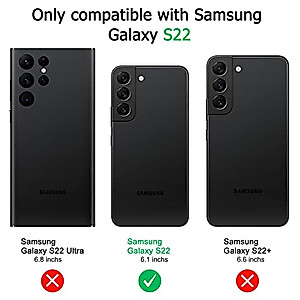 Vanjua [2 Pack] for Samsung Galaxy S22 Case, Stylish Liquid Silicone Slim Full-Body Protective Cover for Samsung Galaxy S22 5G 6.1 Inch Phone Case (Light Cyan+Violet)