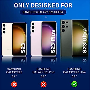 [3+3 Pack] for Samsung Galaxy S23 Ultra Screen Protector [Not Glass], 3 Pack Self-Healing TPU Film Accessories with 3 Pack Tempered Glass Camera Lens Screen Protector for Samsung S23 Ultra 5G