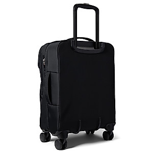 Vera Bradley Women's Softside Rolling Suitcase Luggage, Black, 22" Carry On