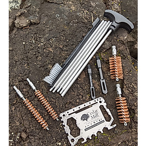 Pistol Cleaning Kit for Handguns, Rifles, & Shotguns - Comprehensive Maintenance for .22 .357 .38 9mm .45 - Compact Deluxe Clamshell Case with Bore Brushes & Jag Tools - Ultimate Firearms Protection