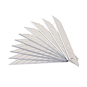 FOSHIO 50 Pack 30 Degree Snap Off Blades 9MM, Universal Utility Knives Hobby Knife Blades Vinyl Wraps Cutter Knife Replacement Blades