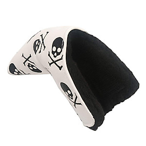 HIFROM Skull Bones Golf Putter Head Cover Headcover Compatible with Odyssey Blade (for Blade Putter)