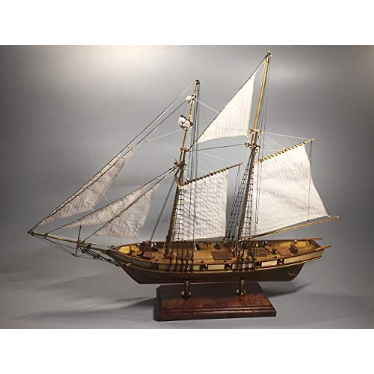 Scale 1/96 Laser-Cut Wooden Sailboat Model kit: The Harvey 1847 Ship Model