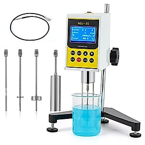 CGOLDENWALL NDJ-5S Rotary Visometer Digital Rotational Viscosity Meter Lab Viscometers 110-240V 1-100,000mPa.s Accuracy:±3.0% (With 0# rotor)